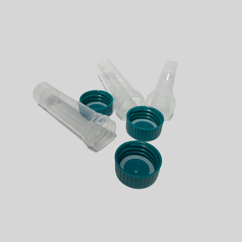 Transport Tube, Plastic Graduated 5mL, with Green leakproof Screw Cap ...