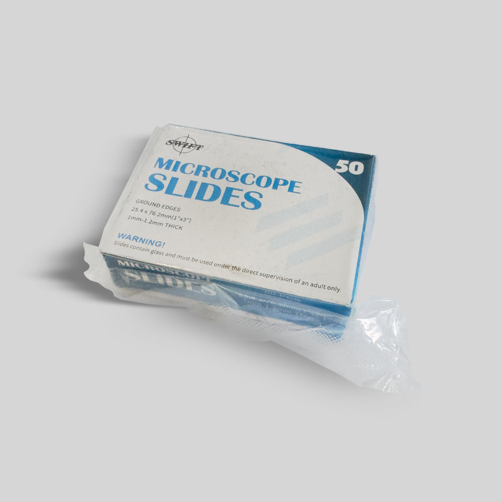 Swift Microscope Slides, Pre-Cleaned, 50 Slides, No Cover Slips Includ ...