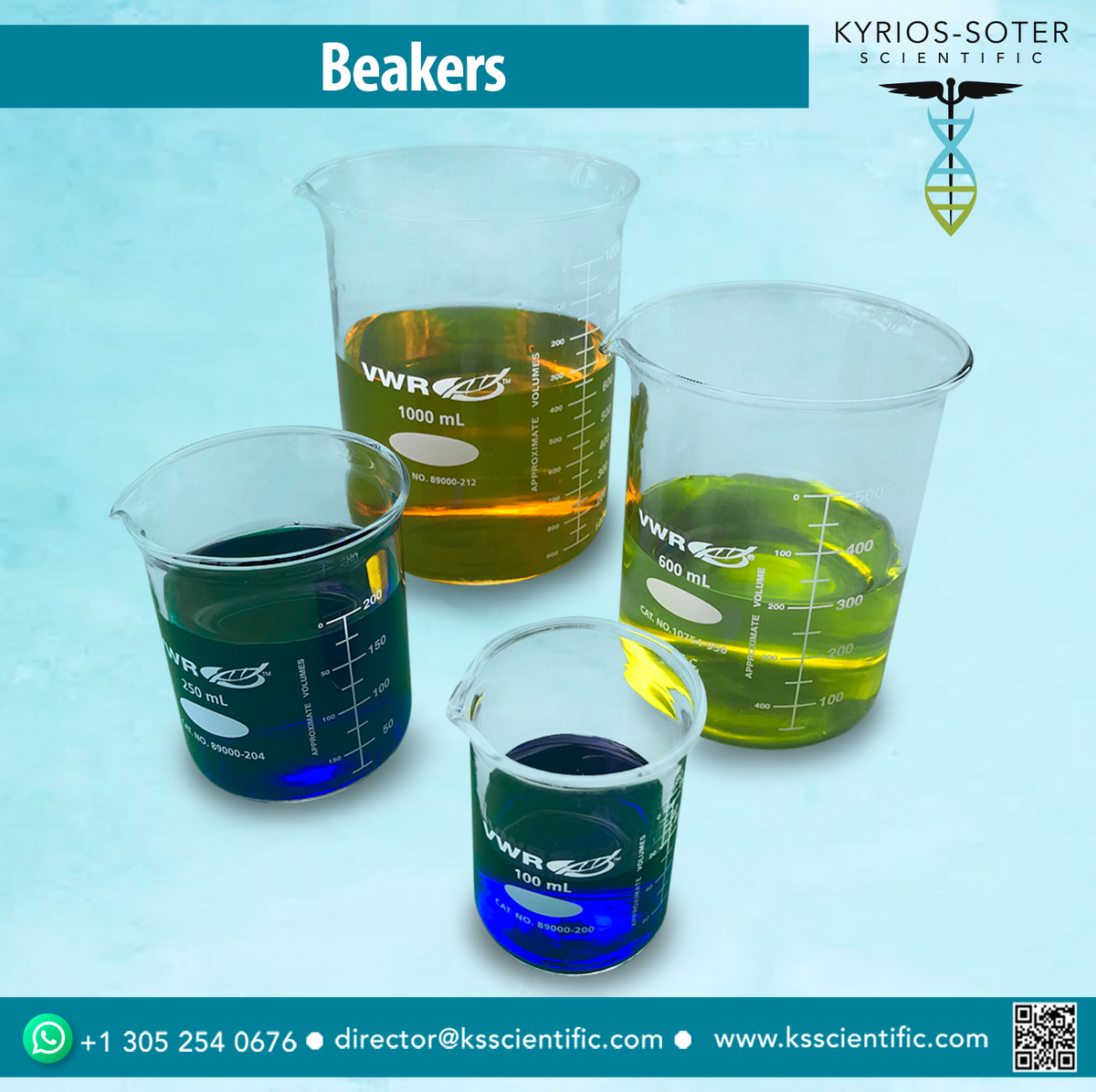 VWR Griffin Beakers, Graduated, 250mL, 89000-204 – Kyrios Soter ...