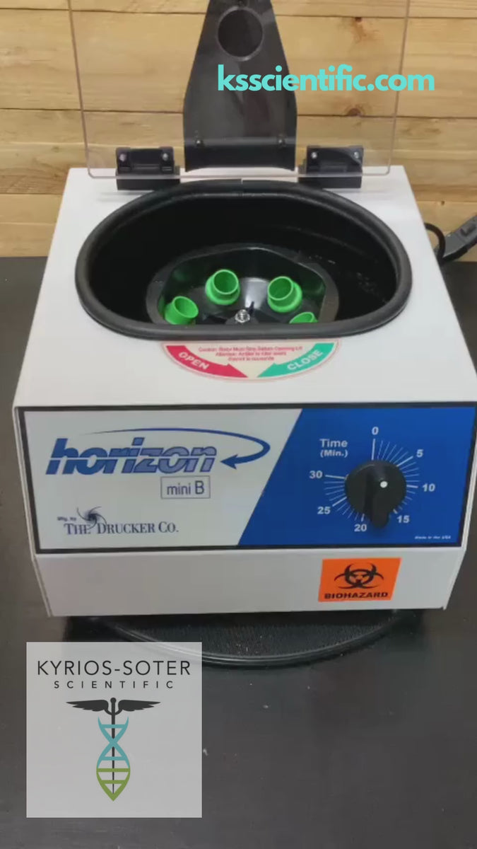 Used Drucker Horizon Mini B Laboratory Centrifuge W/ 6X Green Tube Ins ...