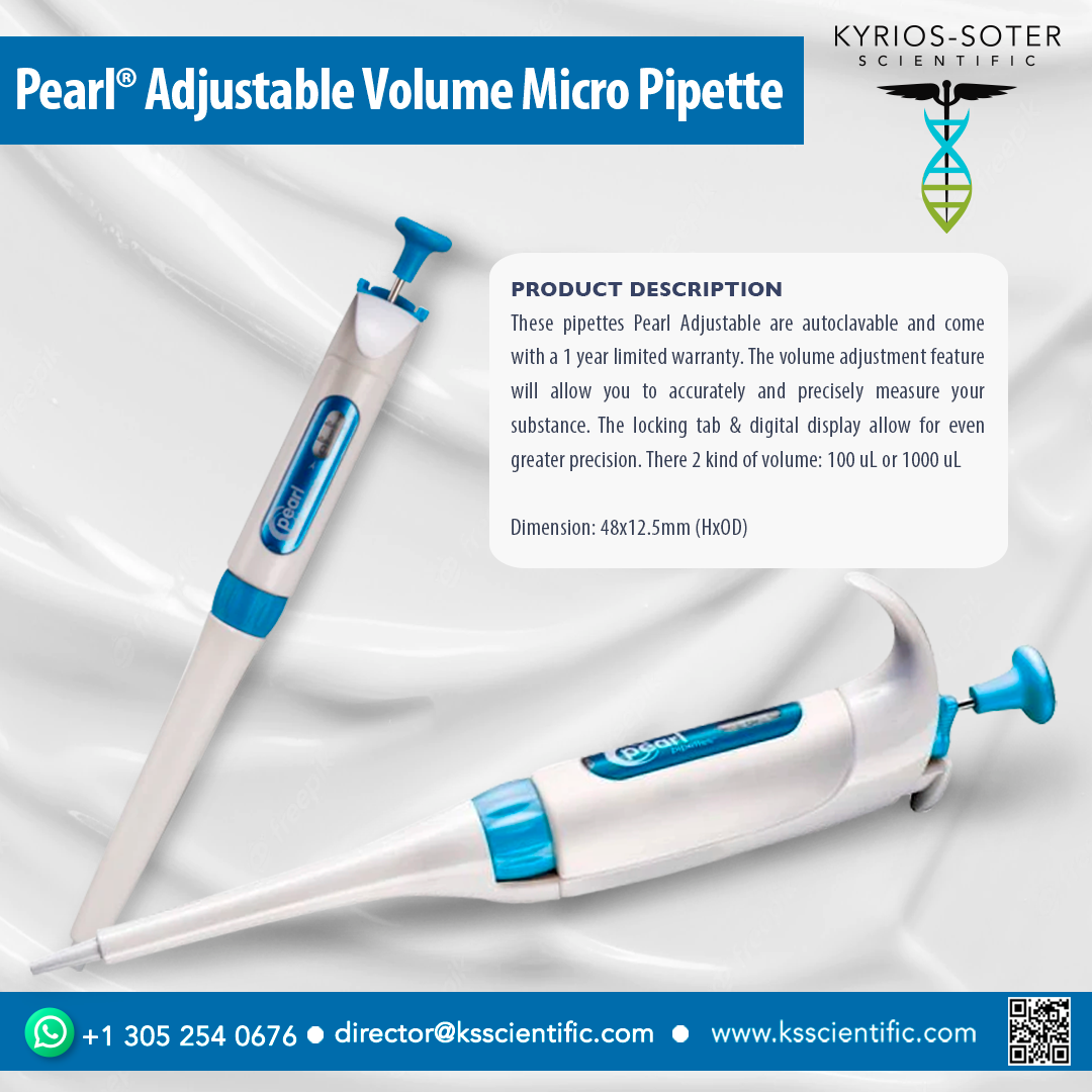 Pearl® Adjustable Volume Micro Pipette – Kyrios Soter Scientific LLC