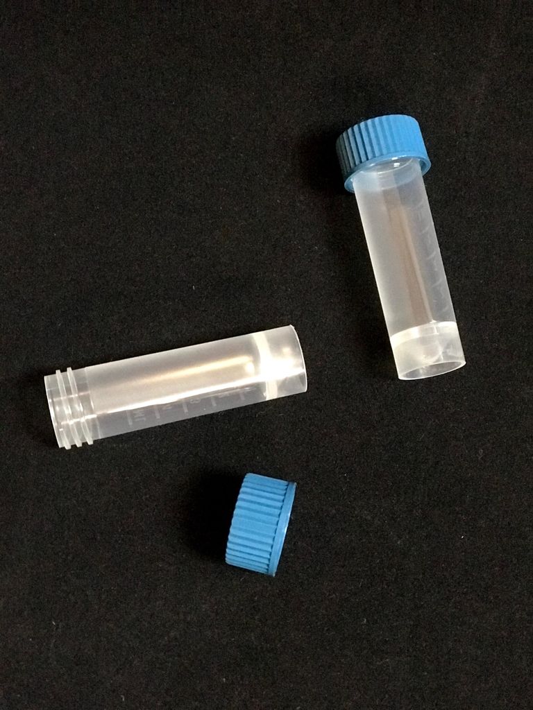 Transport Tube, Plastic Graduated, with Green or Blue leakproof Screw ...