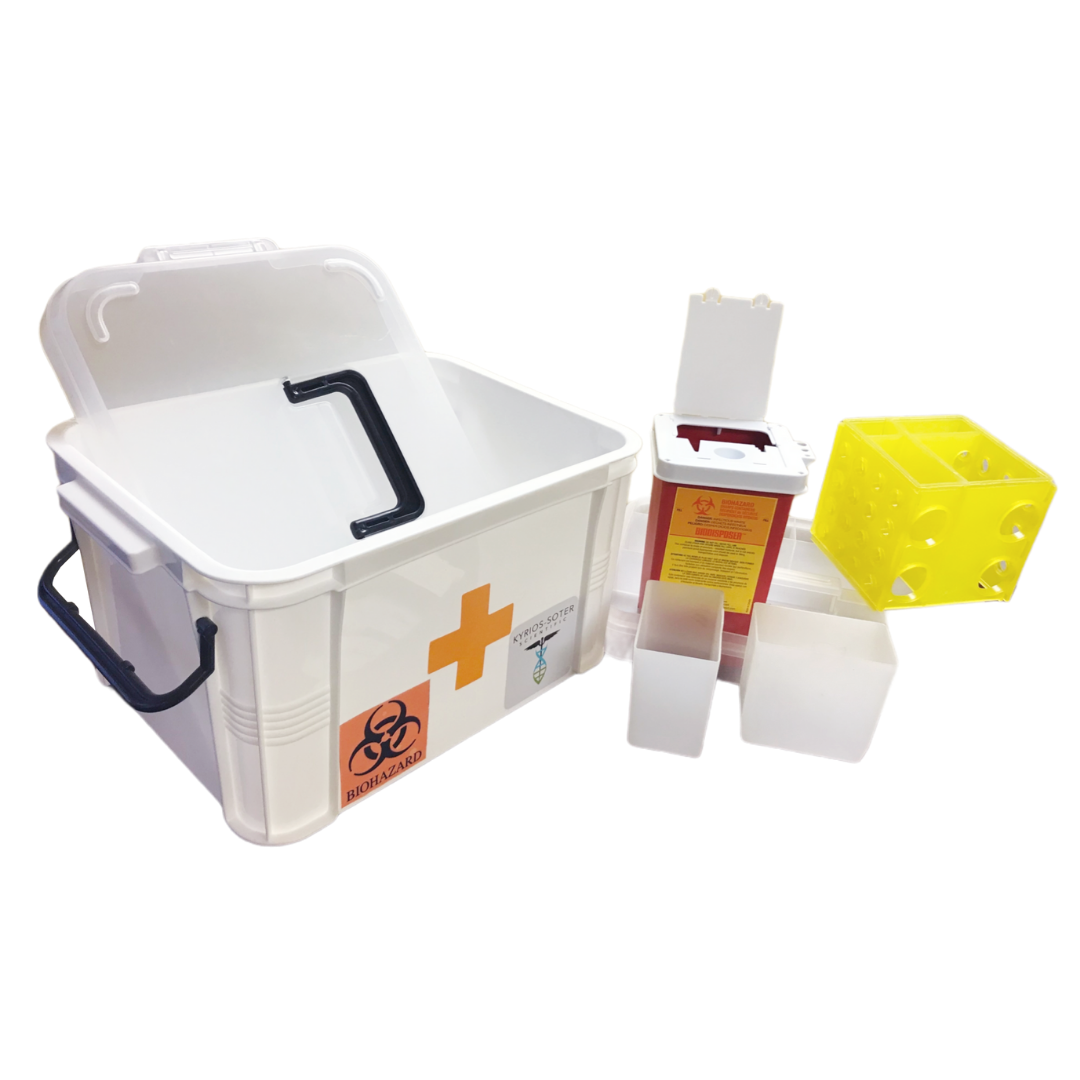 Phlebotomy Tray White padlock key blood house travel mobile sharp need ...